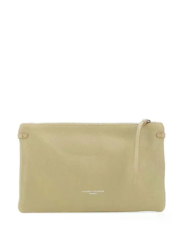 GIANNI CHIARINI Hermy Leather Clutch Bag - Green