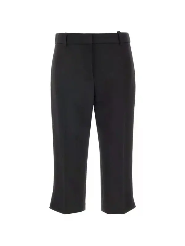 Elisabetta Franchi Satin-bands Tailored Cropped Trousers - Black