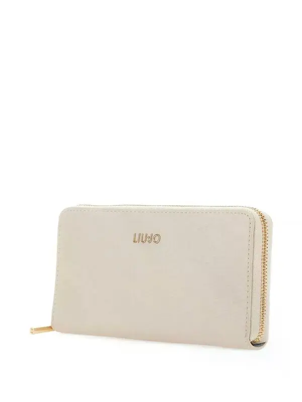 Liu Jo Logo-lettering Zipped Wallet - Neutrals