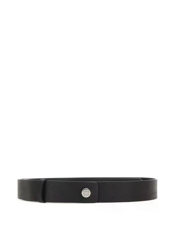 GIANNI CHIARINI Hammered Logo Belt - Black