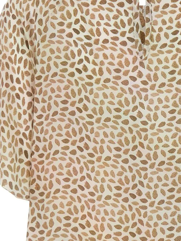 KAOS Printed Round-neck Blouse