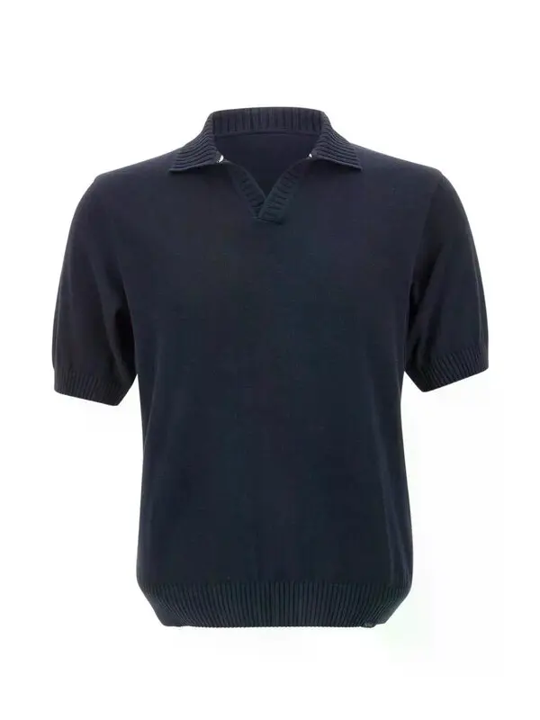 Paul & Shark Open Collar Logo Polo Shirt - Blue