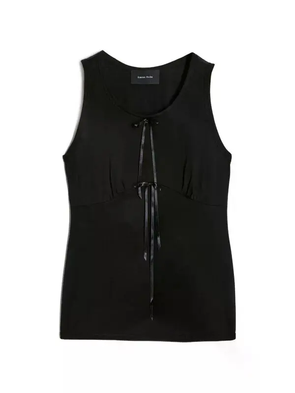Simone Rocha Bow-embellishment Tank Top - Black