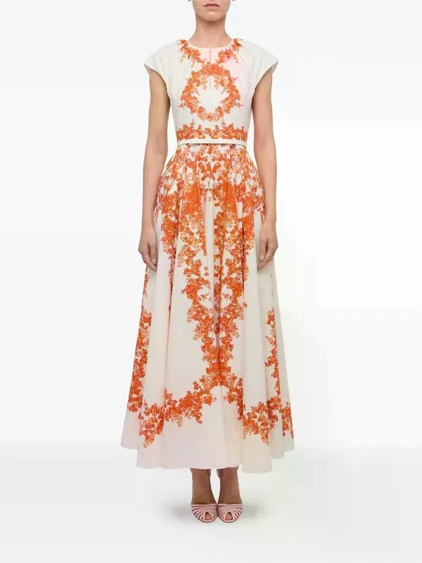 Giambattista Valli Floral-print Maxi Dress - Neutrals