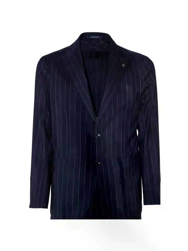 Tagliatore Pinstripe Single-breasted Wool Suit - Blue