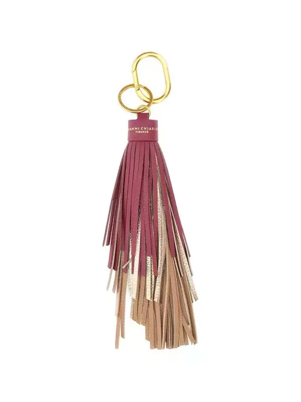 GIANNI CHIARINI Tassel Leather Keyring - Purple
