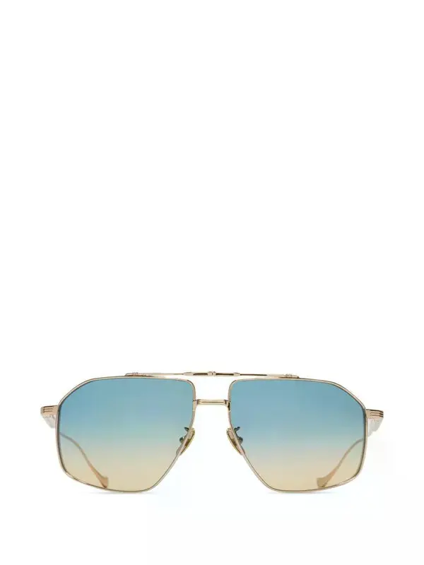 CUTLER & GROSS Kensington Geometric Sunglasses - Gold