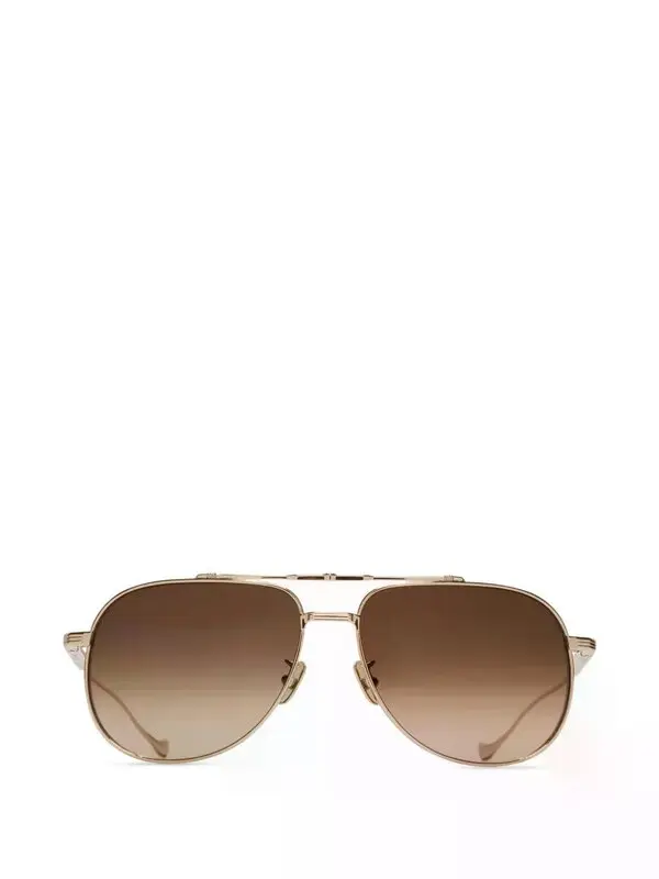 CUTLER & GROSS Sloane Pilot Sunglasses - Gold