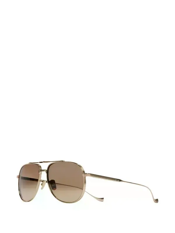 CUTLER & GROSS Sloane Pilot Sunglasses - Gold