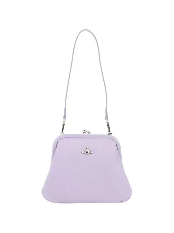 VIVIENNE WESTWOOD Orb Trapeze Clutch Bag - Purple