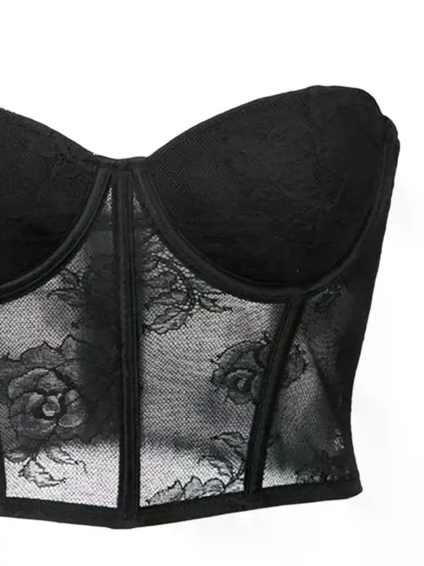 FLEUR DU MAL Lace Bustier Top