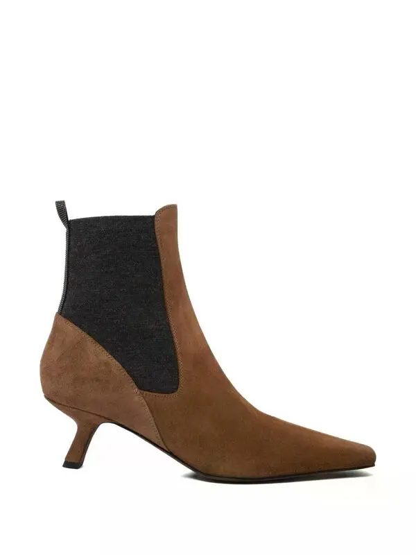 Brunello Cucinelli Pull-tab Suede Boots