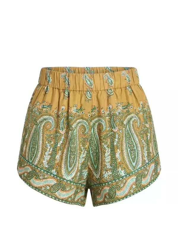 BOTEH Paisley-print Shorts - Green