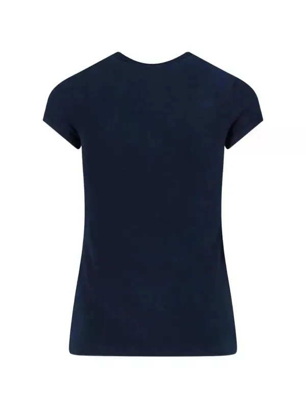 COURREGES Logo-embroidered T-shirt - Blue