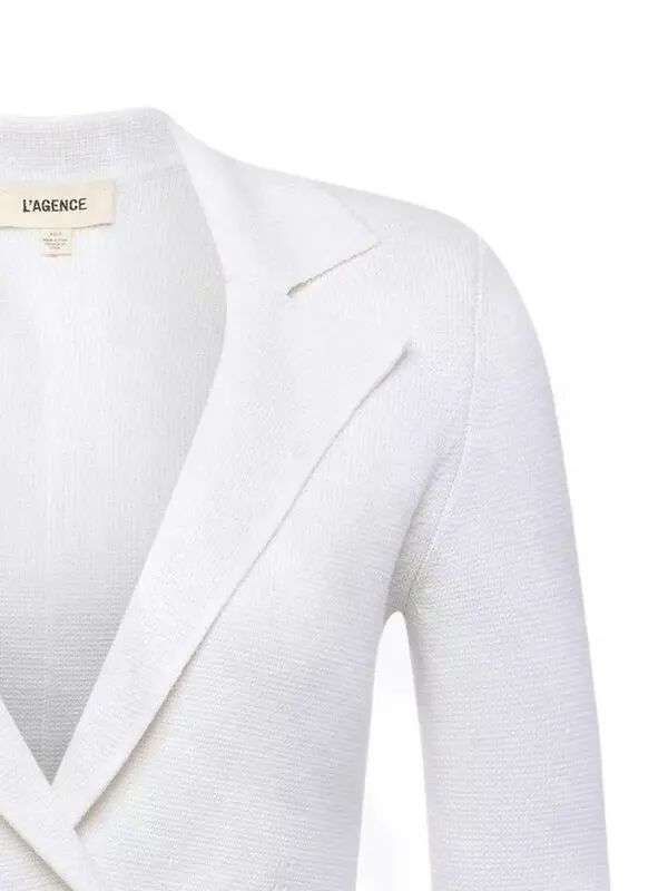 L'Agence Double-breasted Knit Blazer