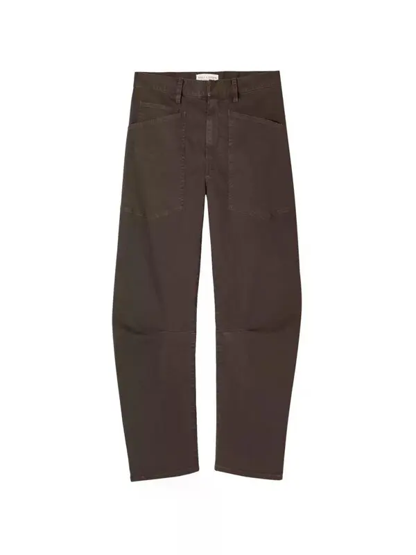NILI LOTAN Patch Pocket Trousers - Brown