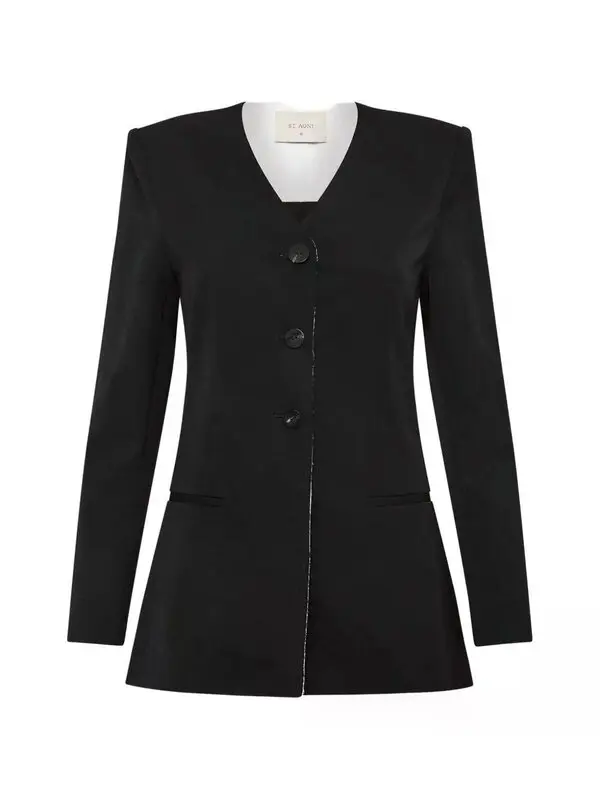 ST. AGNI V-neck Button Jacket - Black
