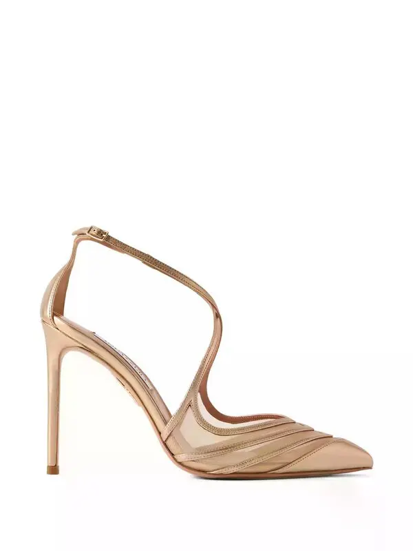 AQUAZZURA T-strap Leather Pumps - Pink