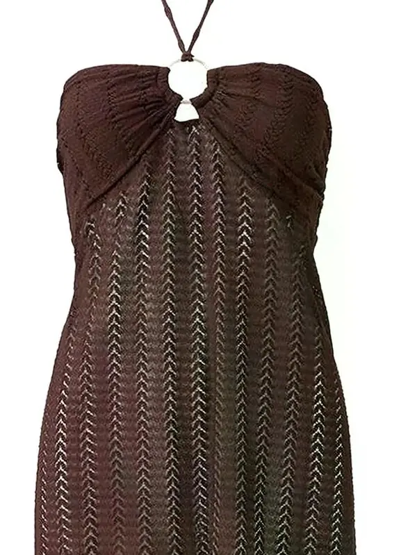 Melissa Odabash Harriet Halterneck Maxi Dress - Brown