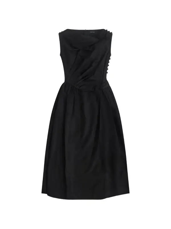 Simone Rocha Draped Midi Dress - Black