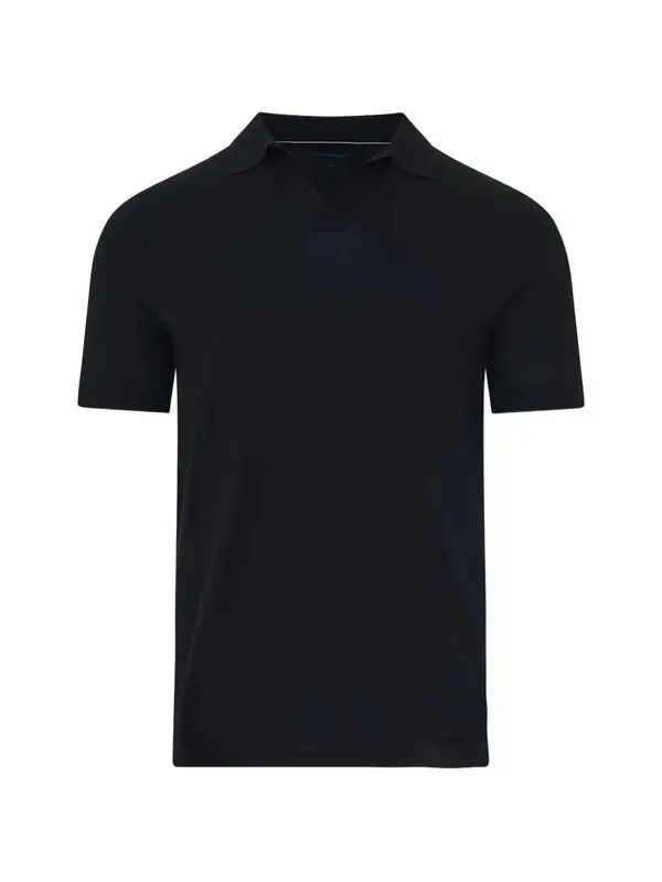PATRICK ASSARAF Short-sleeve Polo-collar T-shirt - Black