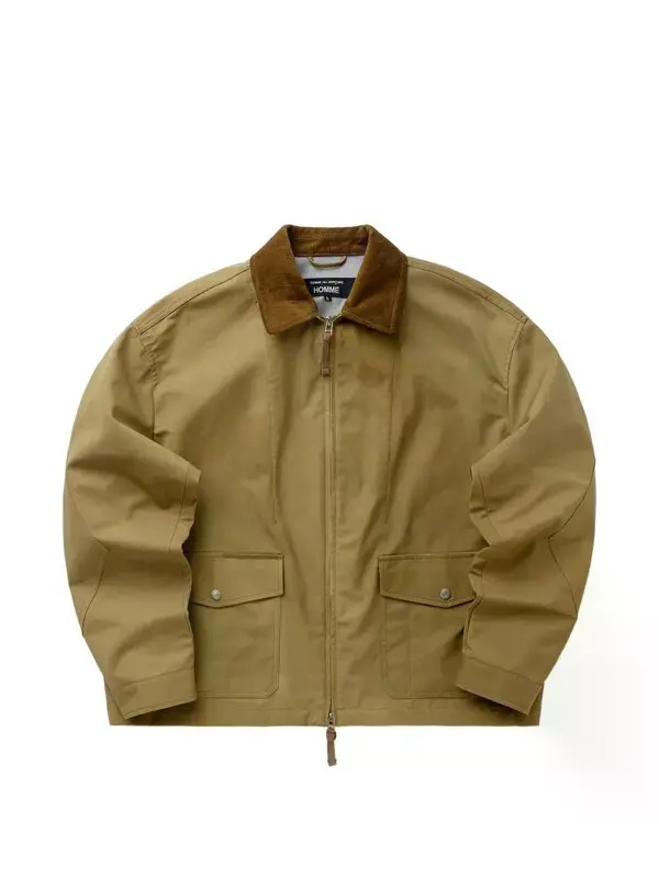Comme Des Garçons Corduroy-collar Pocket Jacket - Neutrals