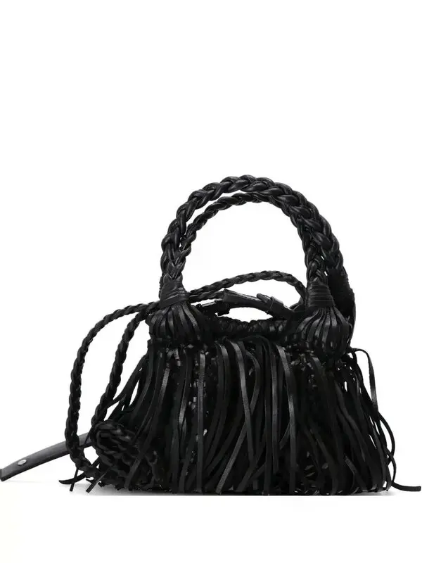 Karl Lagerfeld Braided Fringe Tote Bag - Black
