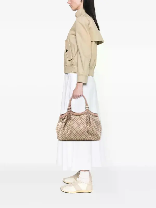 Gucci Medium Diamante Canvas Sukey Tote Bag - Brown