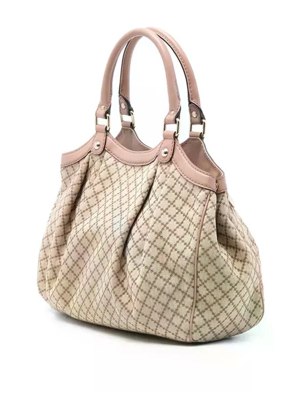 Gucci Medium Diamante Canvas Sukey Tote Bag - Brown