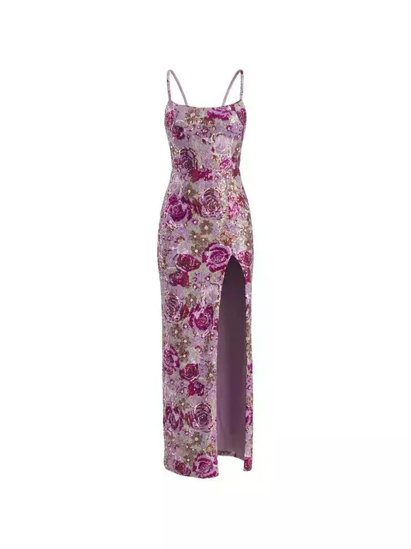 BRONX AND BRONCO Allegra Floral-print Maxi Dress - Pink