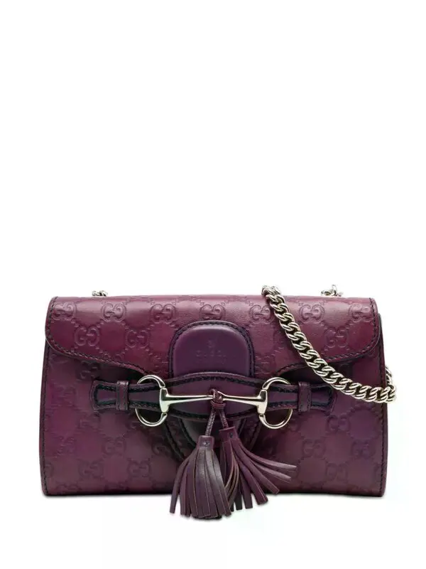Gucci 2016-2025 Small Guccissima Emily Crossbody Bag - Purple