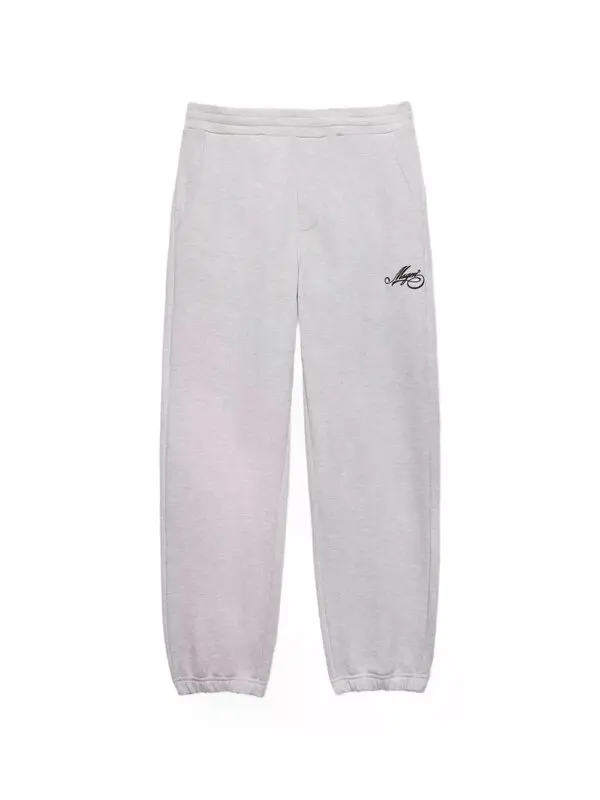 MSGM Logo-detail Cotton Track Pants - Grey