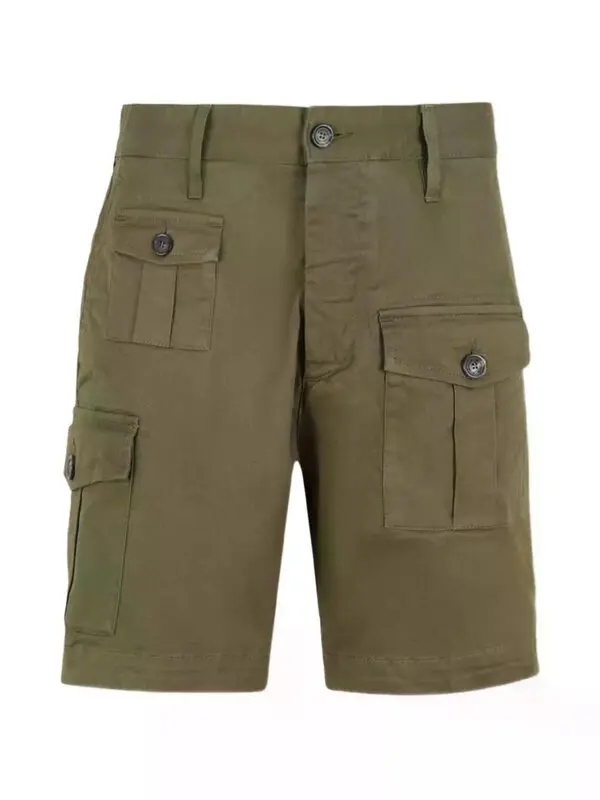 Dsquared2 Buttoned Cargo Shorts - Green