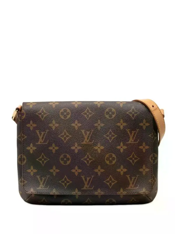LOUIS VUITTON 1999 Monogram Musette Tango Short Strap Shoulder Bag - Brown