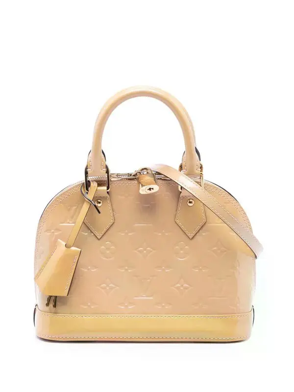 LOUIS VUITTON 2015 Monogram Vernis Alma Bb Satchel - Brown