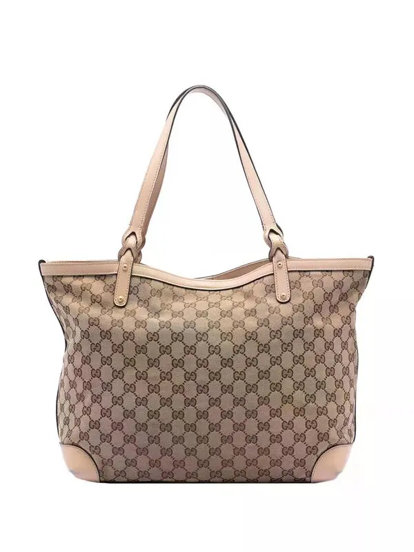 Gucci 2016-2026 Medium Gg Canvas Craft Tote Bag - Brown