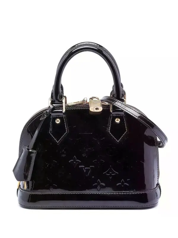 LOUIS VUITTON 2013 Monogram Vernis Alma Bb Satchel - Purple