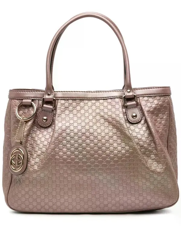 Gucci 2016-2026 Metallic Guccissima Sukey Tote Bag - Pink