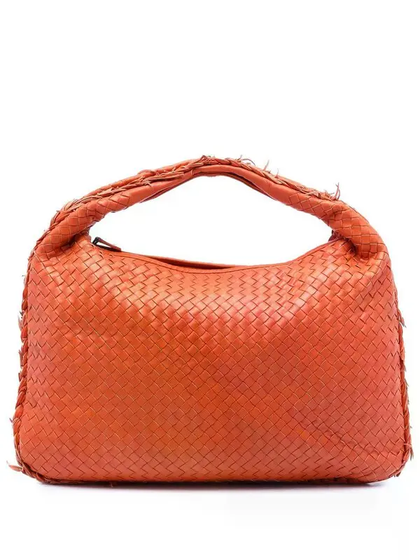 Bottega Veneta 2011 Medium Nappa Intrecciato Fuzzy Veneta Hobo Bag - Orange