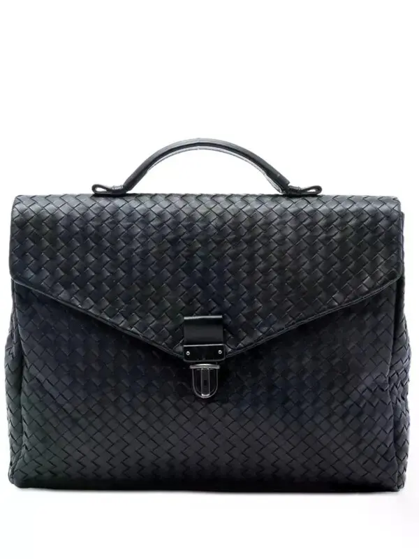 Bottega Veneta 2012-2026 Nappa Intrecciato Briefcase Business Bag - Black