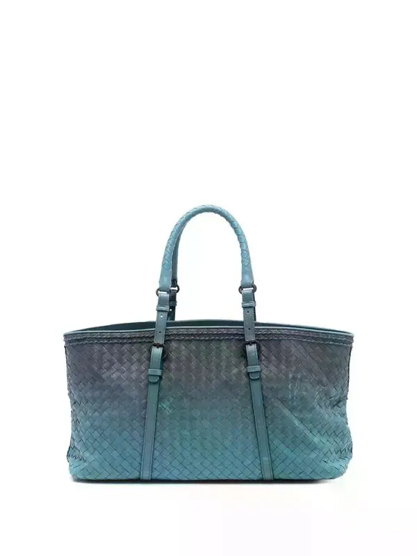 Bottega Veneta 2007 Ombre Nappa Intrecciato Tote Bag - Blue