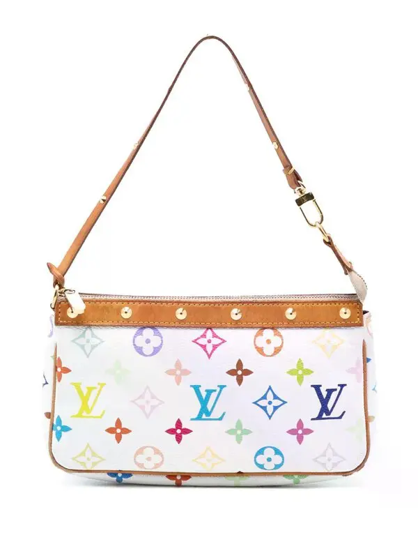 LOUIS VUITTON Monogram Multicolore Pochette Accessoires Shoulder Bag - White