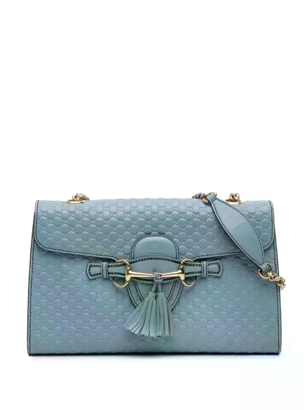 Gucci 2016-2026 Medium Microguccissima Emily Shoulder Bag - Blue