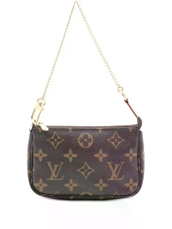 LOUIS VUITTON 2021 Monogram Mini Pochette Accessoires Handbag - Brown