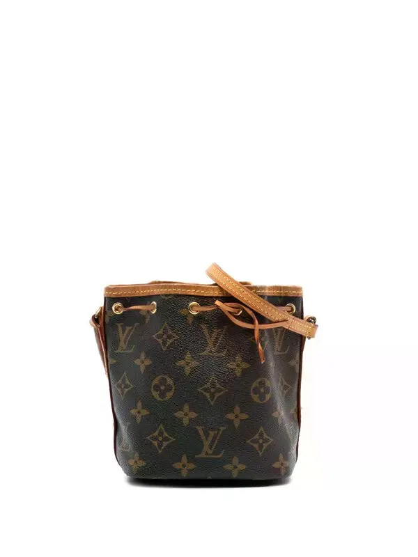 LOUIS VUITTON 2017 Monogram Nano Noe Bucket Bag - Brown