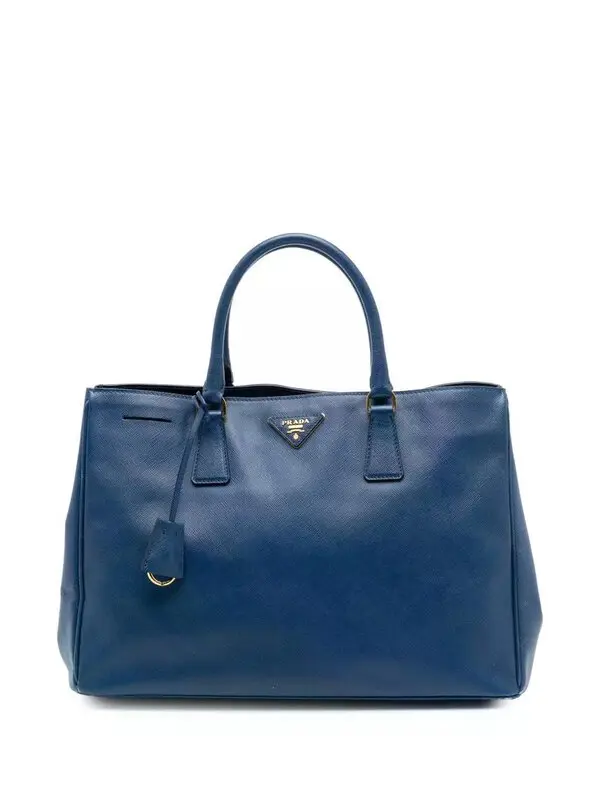 Prada 2010-2025 Large Saffiano Lux Galleria Tote Bag - Blue