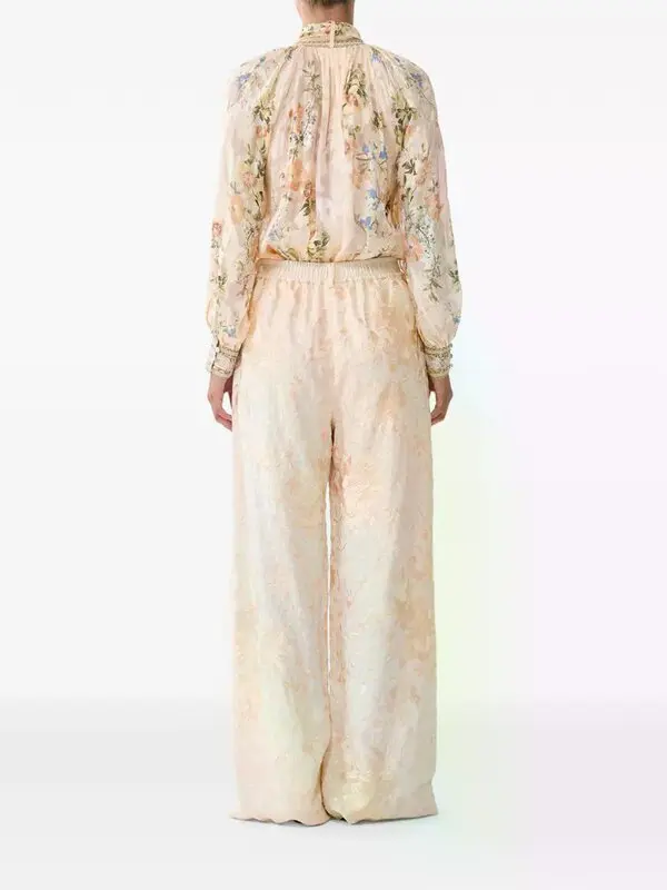 Camilla Floral Print Top - Neutrals