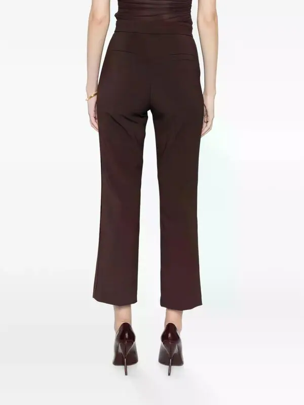 Elisabetta Franchi Tailored Stretch Crêpe Trousers With Logo Detail
