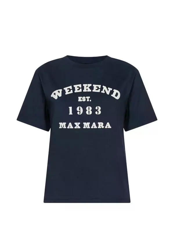 Max Mara Tenue Lettering Crew-neck T-shirt - Blue