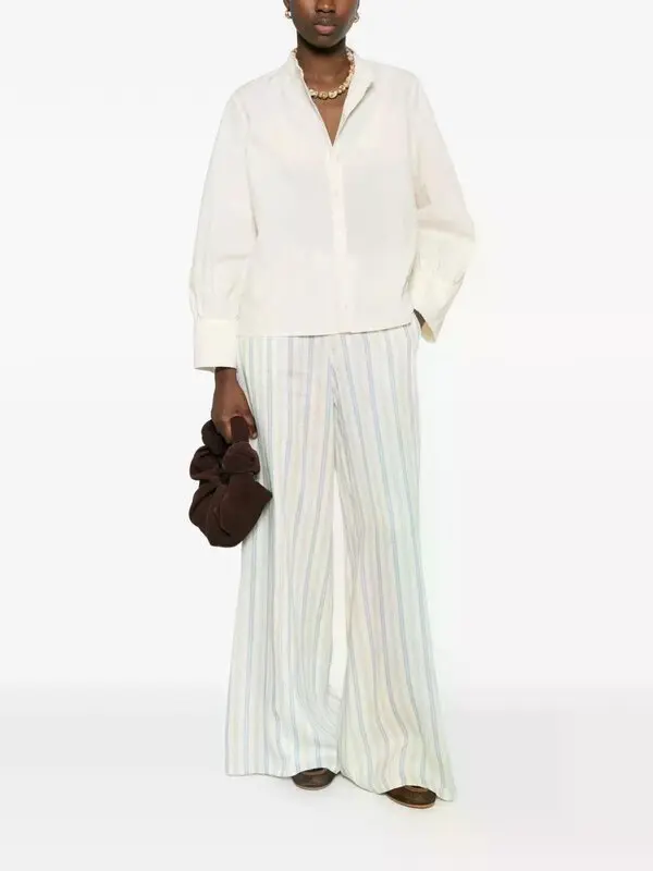 BERWICH Striped Wide Leg Trousers - Neutrals